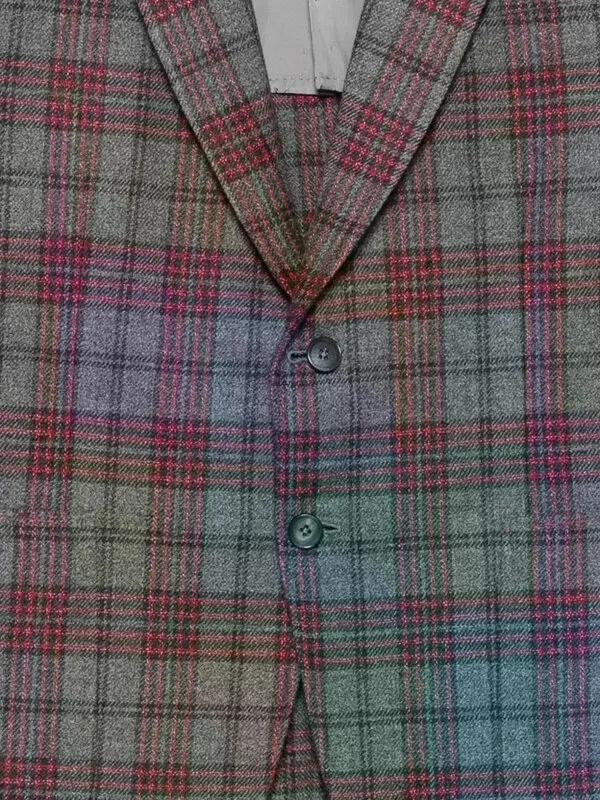 Isaia Check-pattern Notch-lapel Blazer
