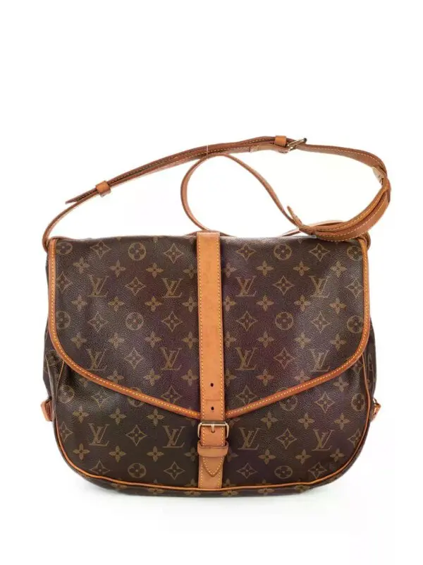 LOUIS VUITTON Gm Saumur Monogram Shoulder Bag - Brown