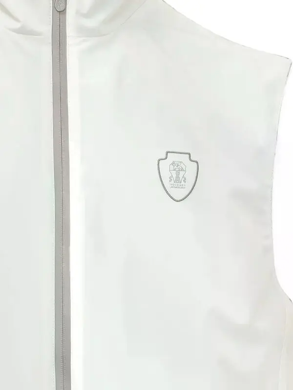 Brunello Cucinelli Bonded Logo-embroidered Reversible Gilet