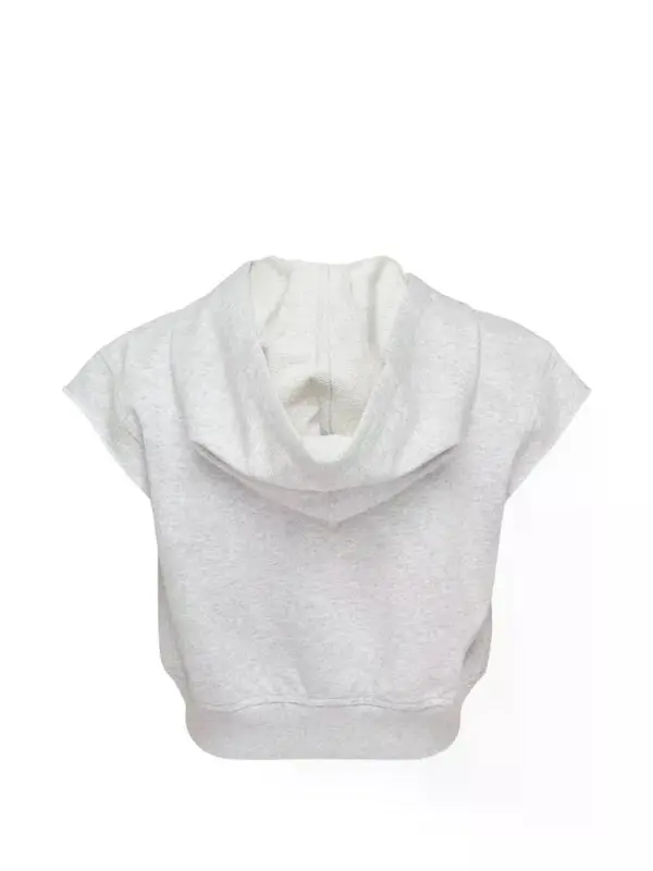 Alexander Wang Zip-up Short-sleeve Hoodie - Grey