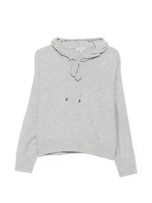 Antonelli Firenze Sequin-embellished Drawstring Hoodie