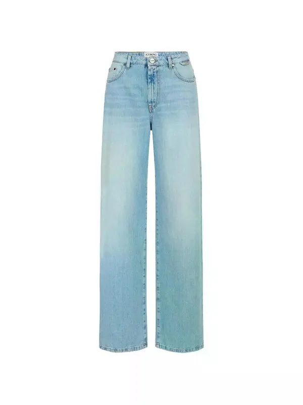 Iceberg Faded Wide-leg Jeans - Blue