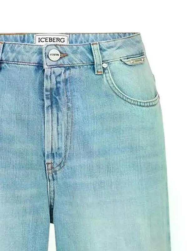 Iceberg Faded Wide-leg Jeans