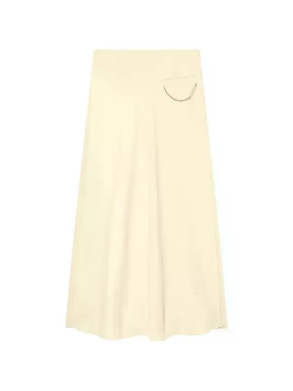 Armani Exchange Chain-link A-line Maxi Skirt - Neutrals