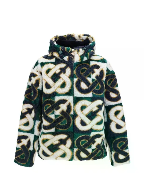 Casablanca Monogram-pattern Fleece Jacket