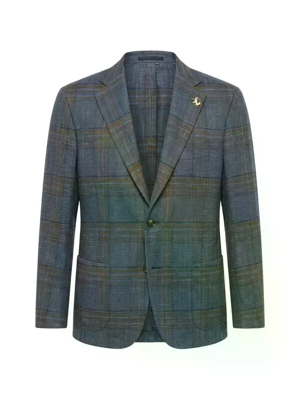 TOMBOLINI Zero Gravity Checked Blazer - Blue