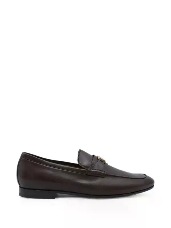 Valentino Garavani Vlogo Signature Leather Loafers - Brown