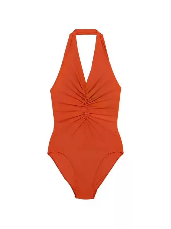 Rick Owens Radiance Bather Ruched Swimsuit - Orange