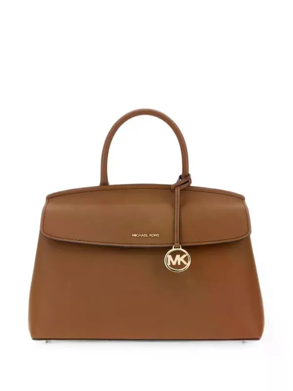 Michael Kors Hamilton Logo-plaque Leather Tote Bag - Brown