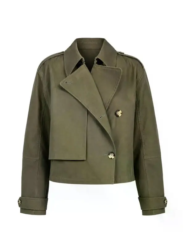 Rag & Bone Jamie Double-breasted Cropped Jacket - Green