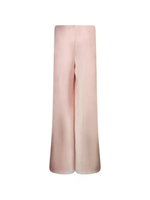 Norma Kamali Satin Palazzo Pants - Pink
