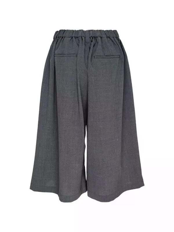 RENLI SU Embroidered Trim Wide-leg Trousers
