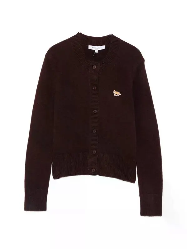 Maison Kitsuné Logo-patch Cardigan - Purple