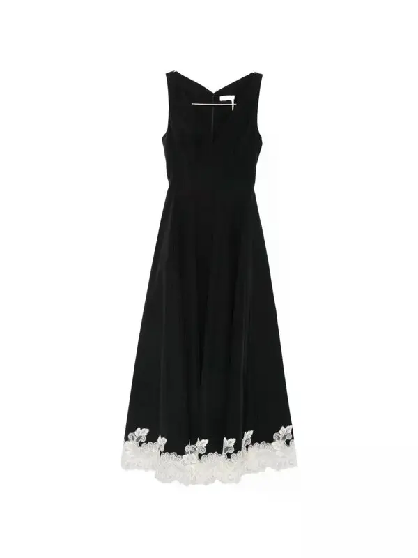 Simkhai Mira Lace-trim Midi Dress - Black