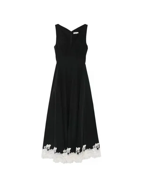 Simkhai Mira Lace-trim Midi Dress - Black
