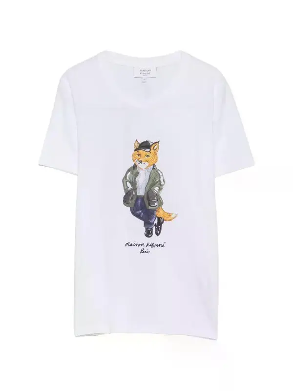 Maison Kitsuné Weekend Fox Printed T-shirt - White
