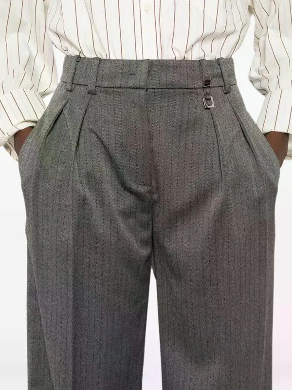 Patrizia Pepe Herringbone Pleated Trousers