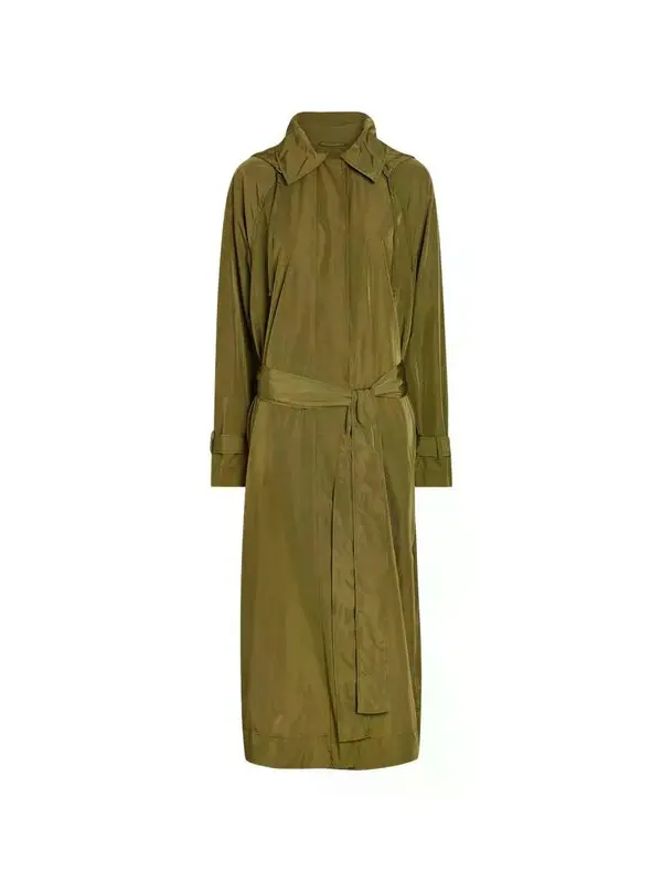 Another Tomorrow Belted Hooded Coat