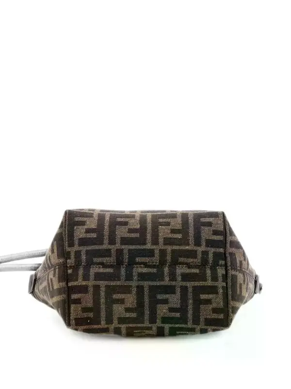 Fendi Roll Ff Fabric Mini Tote Bag - Brown