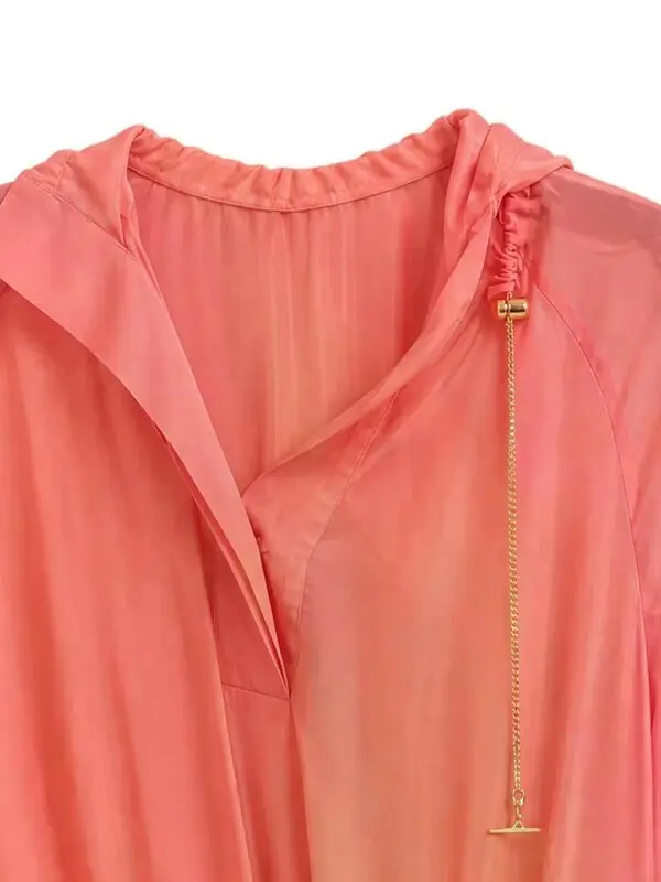 DANAME Chain-detail Hooded Blouse