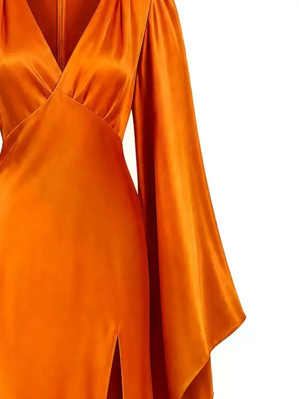 NEMA Satin Maxi Dress - Orange