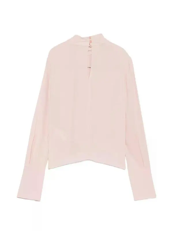 Patrizia Pepe Draped Long-sleeve Blouse - Pink