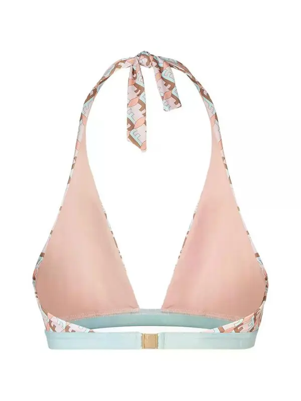 Fendi Ff Waves Triangle Bikini Top - Pink