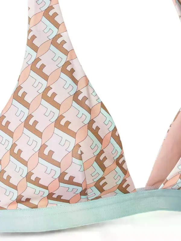 Fendi Ff Waves Triangle Bikini Top