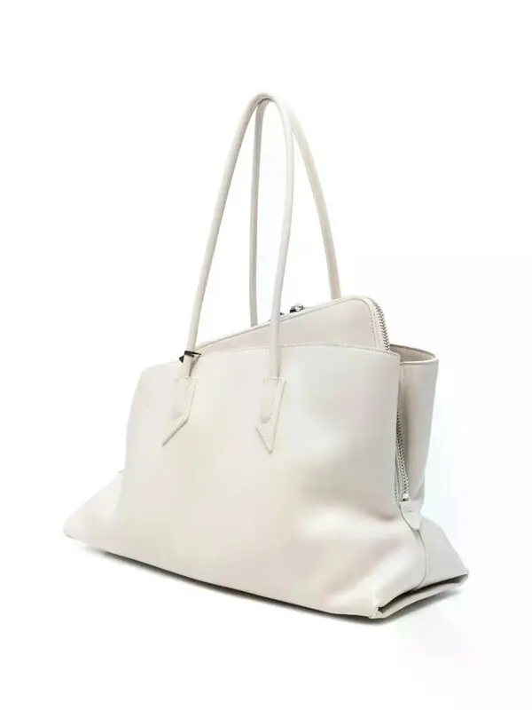 Attico Medium La Passeggiata Leather Shoulder Bag - White