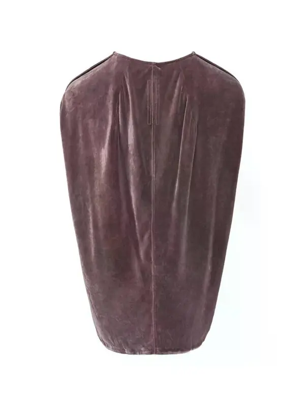 Rick Owens Velvet-effect V-neck Top