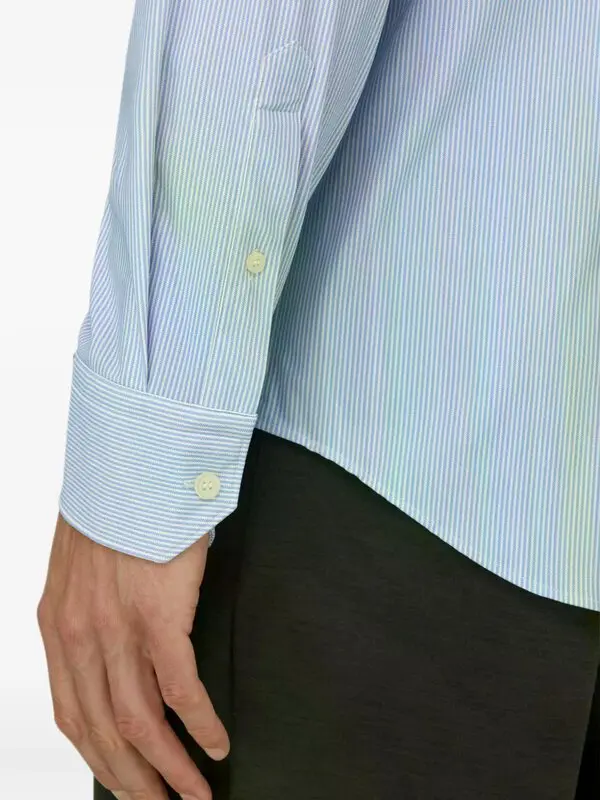 Boggi Milano Shirt Striped Stretch Nylon B Tech Slim Fit