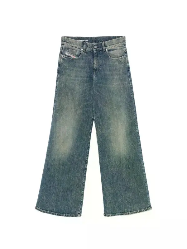 DIESEL® 1978 D-akemi Faded Wide-leg Jeans - Blue