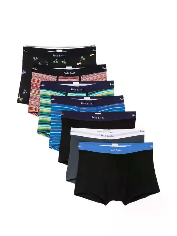 Paul Smith Patterned-print Seven-set Boxers - Black