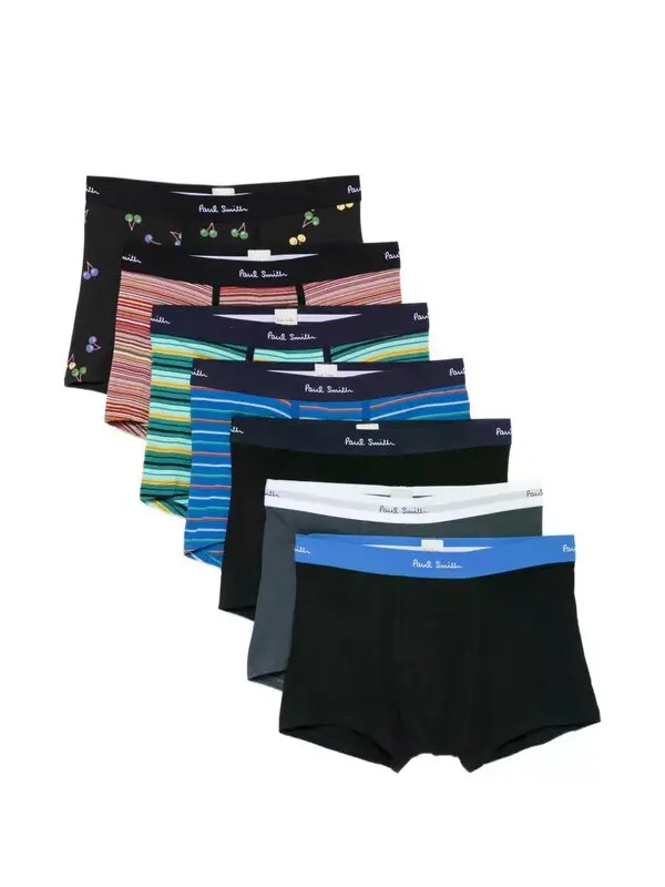 Paul Smith Patterned-print Seven-set Boxers - Black