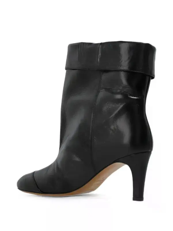 Isabel Marant Étoile Leather Foldover Ankle Boots - Black