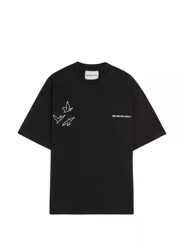 MKI MIYUKI ZOKU Flight Graphic-print T-shirt - Black