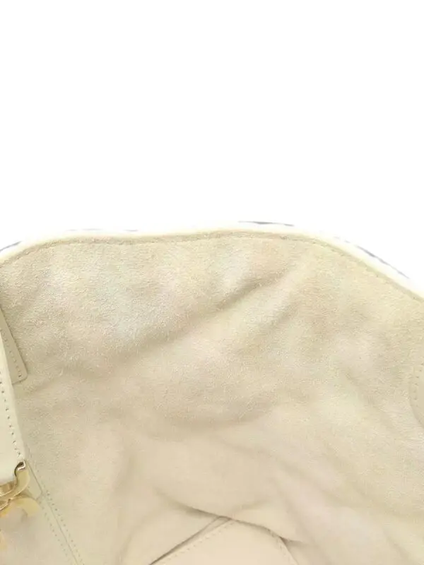 Dior 2000s Medium Macro Cannage Handbag - White