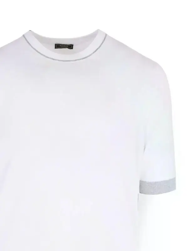 Peserico Contrast-trim Short-sleeve T-shirt - White
