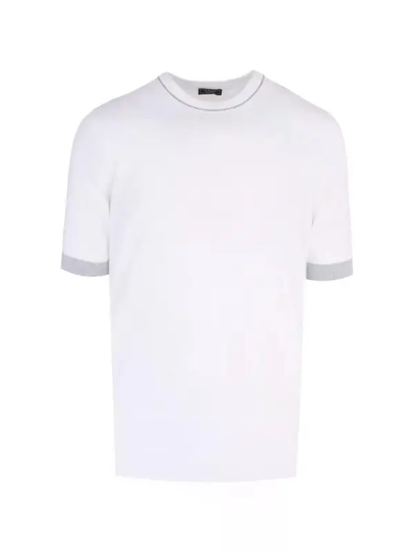 Peserico Contrast-trim Short-sleeve T-shirt - White