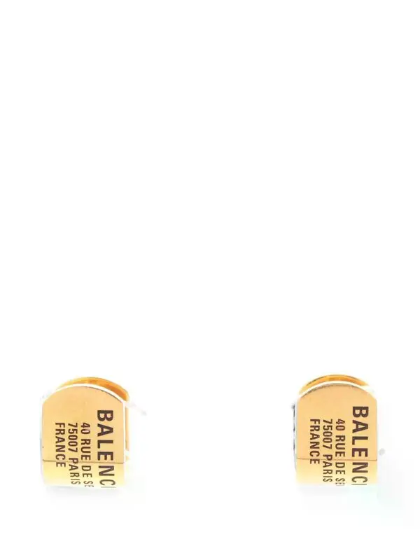 Balenciaga 2010s Logo Earrings