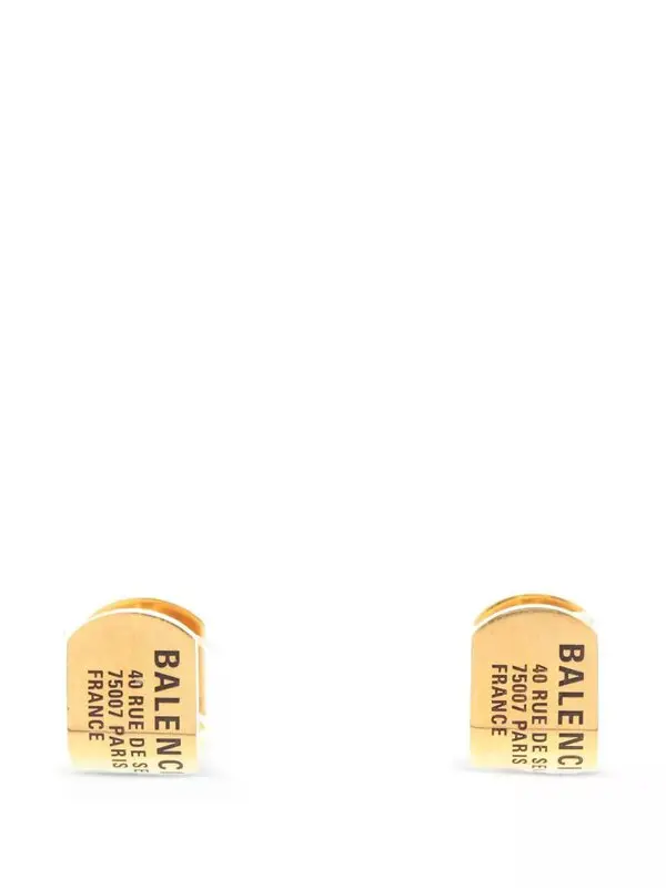 Balenciaga 2010s Logo Earrings