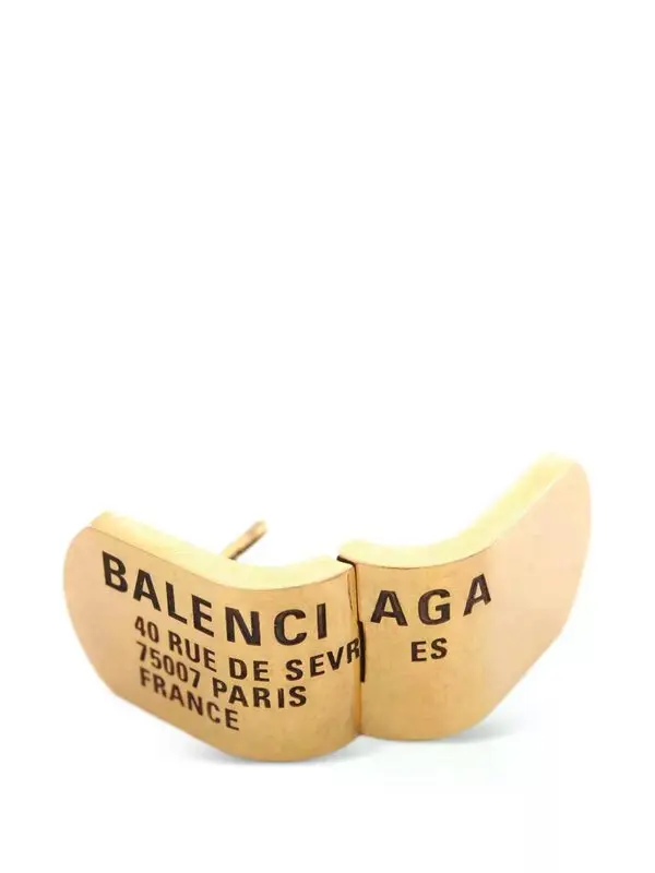 Balenciaga 2010s Logo Earrings