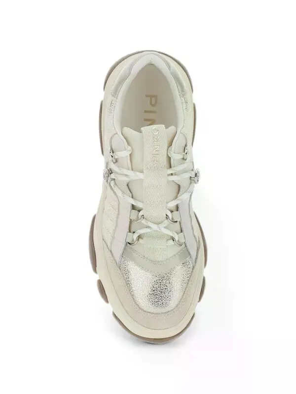 Pinko Panelled Glitter-effect Sneakers