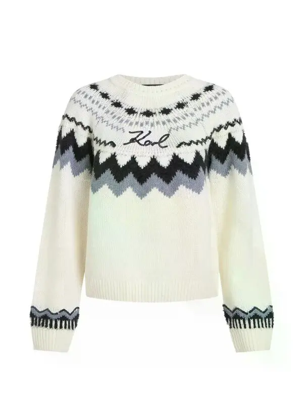 Karl Lagerfeld Alpine Knitted Sweater - Neutrals