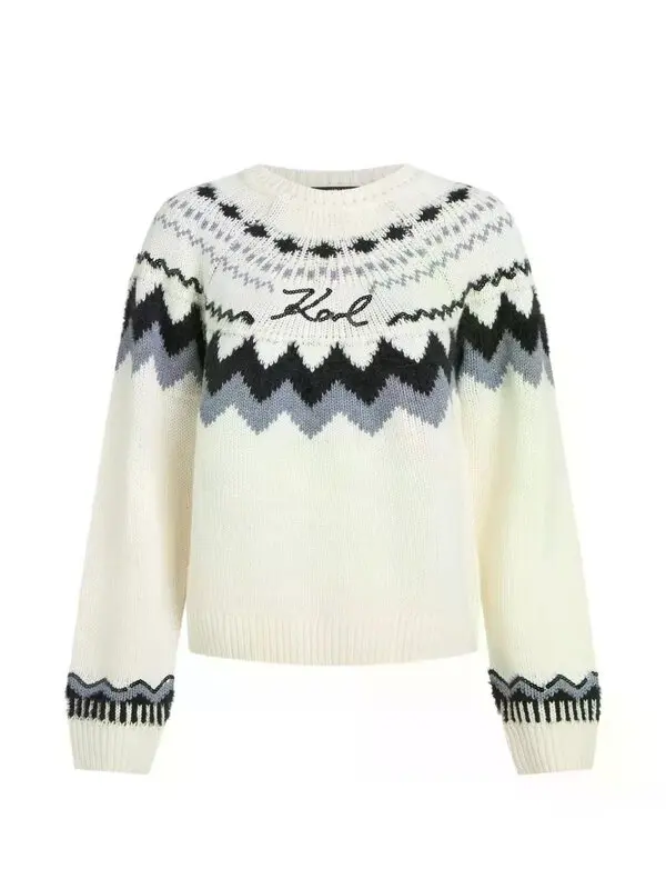 Karl Lagerfeld Alpine Knitted Sweater - Neutrals