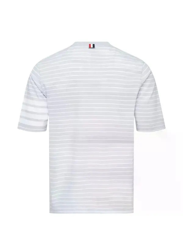 Thom Browne 4-bar Stripe Pocket T-shirt - Grey