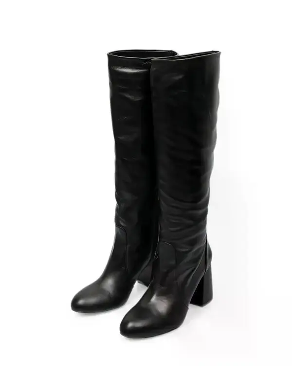 STUART WEITZMAN Glossed-leather Knee Boots