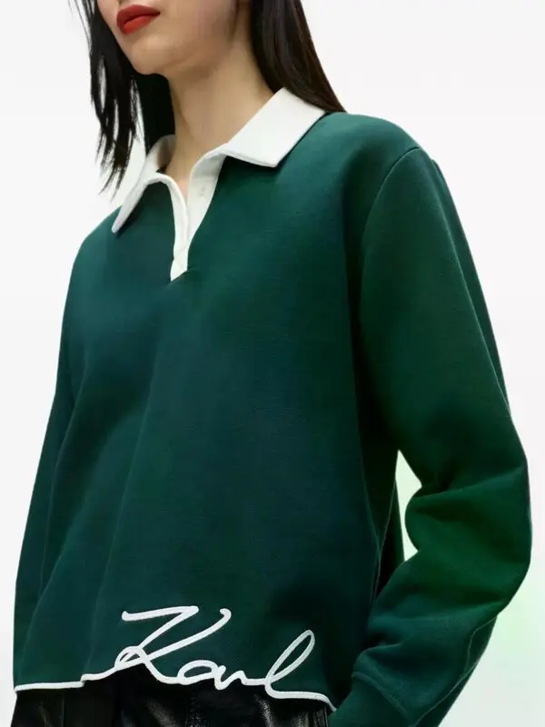 Karl Lagerfeld Signature Polo Sweatshirt