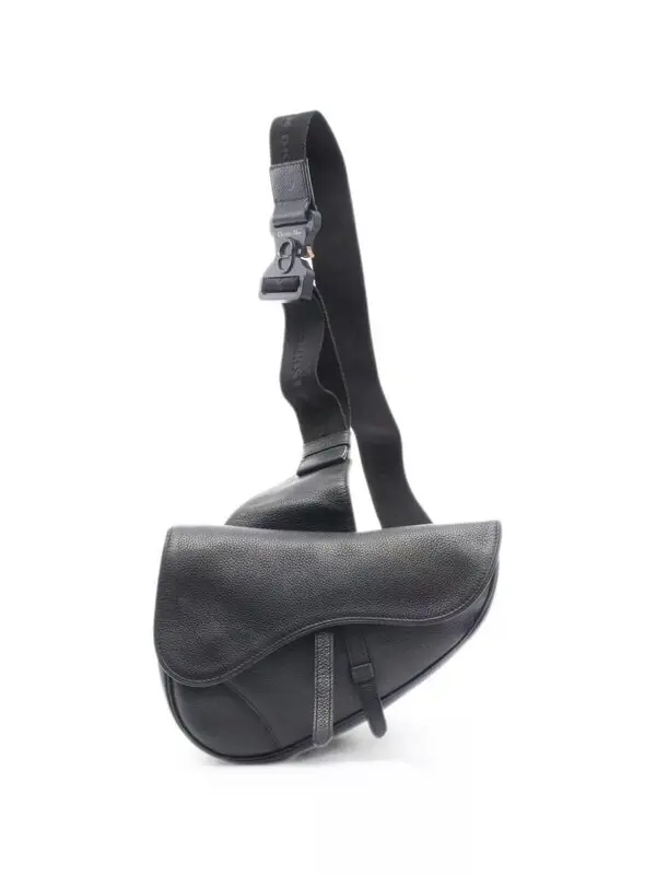 Dior Saddle Leather Belt Bag - Black