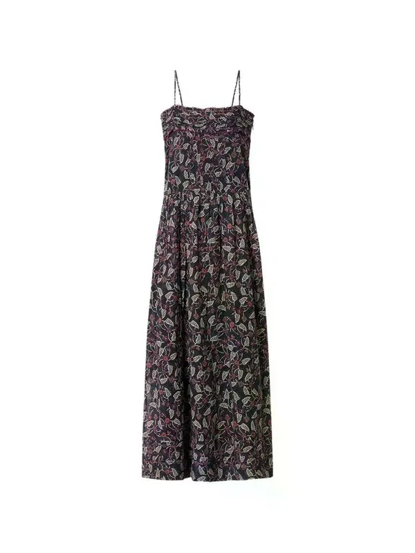 MARANT ETOILE Demy Printed Cotton Voile Maxi Dress - Black
